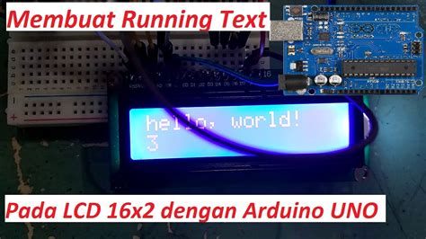 running text di lcd 16x2 dengan arduino boarduino