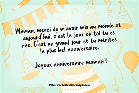 Textes anniversaire touchants pour maman mère
