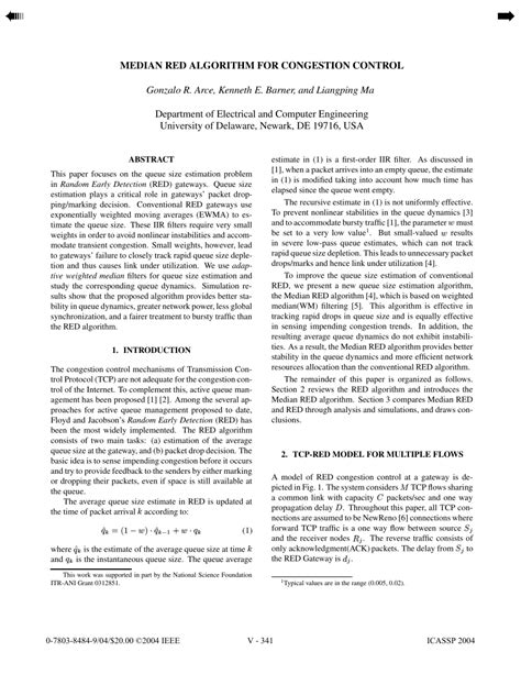 pdf median red algorithm for congestion control