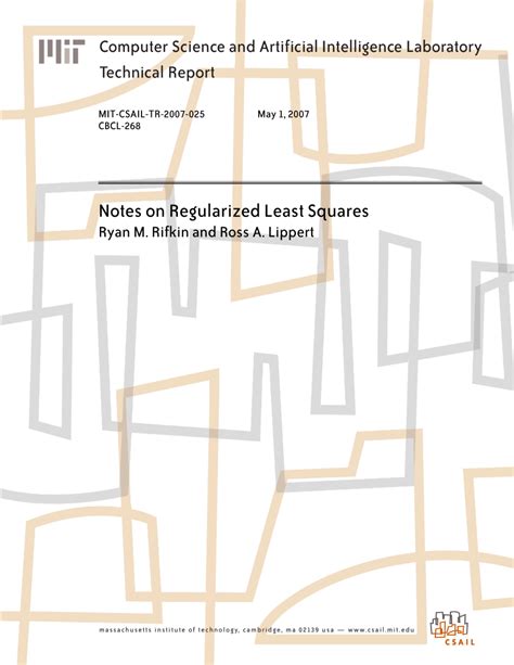 pdf notes on regularized least squares