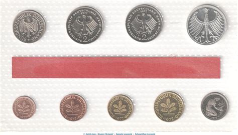10 68 DM 1972 F Kursmünzensatz Deutschland KMS mit 9 Münzen