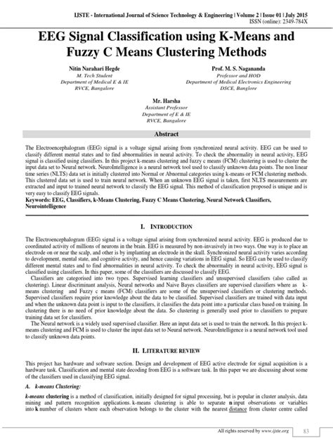pdf eeg signal classification using k means and fuzzy c means clustering methods dokumen tips