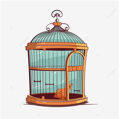 Gaiola Clipart Ilustração Dos Desenhos Animados De Uma Gaiola De