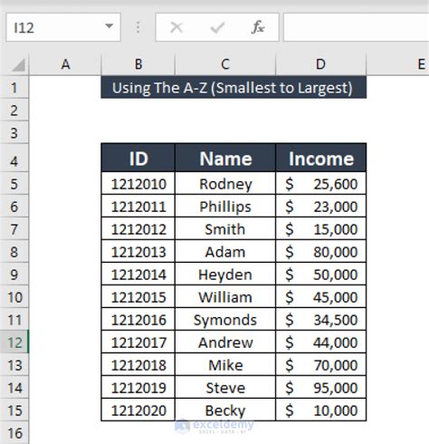 Sort Column By Value In Excel 5 Methods ExcelDemy