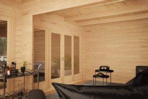 Abri de jardin avec auvent Hansa Corner A 18m² 44mm Toit plat