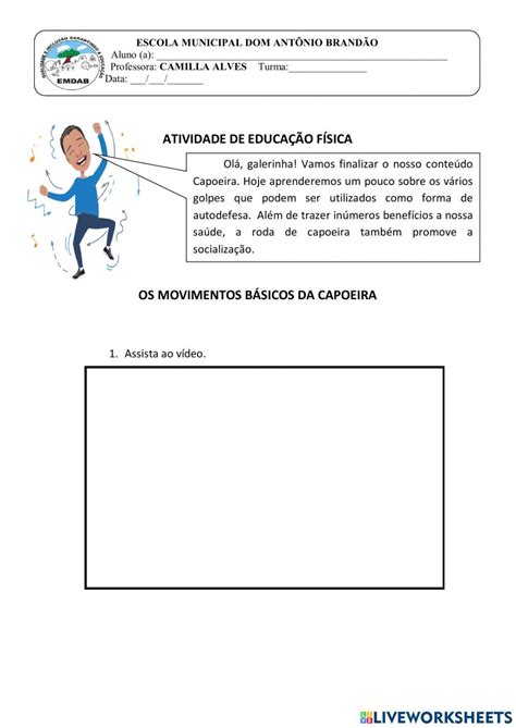 Online Workouts You Can Do Worksheets Exercise Physical Education