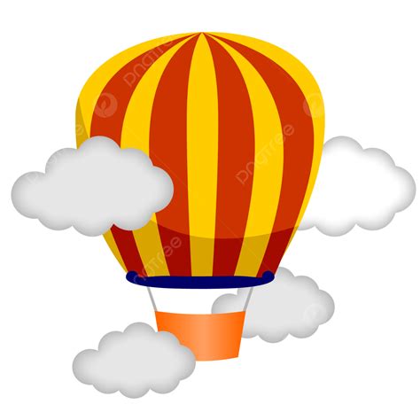 Hot Air Balloon Clouds Clouds Hot Air Balloon Material PNG And