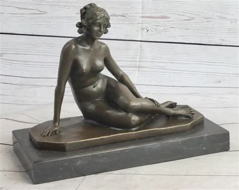 100 SOLIDO ORIGINALE Bronzo Nude Woman Girl Lady Femmina Scultura