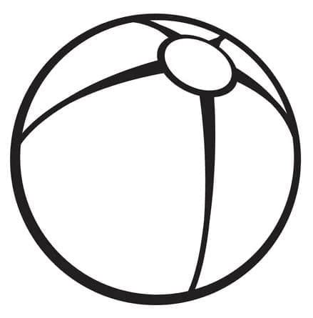 Dibujos De Pelota De Playa F Cil Para Colorear Para Colorear Pintar E