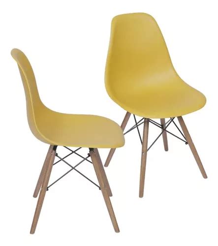 Cadeira De Jantar BoxBit DKR Eames Base Madera Estrutura De Cor