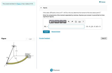 Solved Review The Curved Rod Shown In Figure 1 Has A Chegg