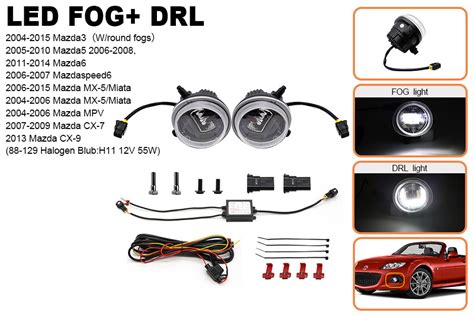 CarbonMiata Daytime Running Lights Fogs Units For Miata NB NBFL NC