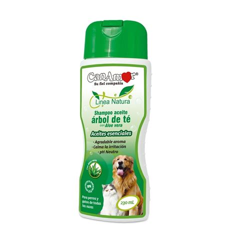 Shampoo Aceite Arbol De Te CanAmor Perros Y Gatos 230 Ml