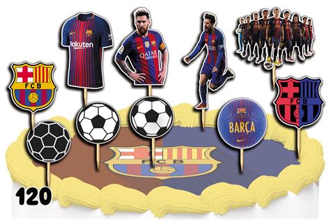 Toppery Na Tort Ozdobne Dekoracja Zestaw Fc Barcelona Pi Ka Szt