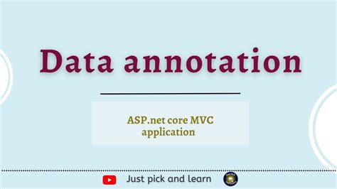 Data Annotations In Asp Net Core MVC Asp Net Core MVC Tutorial For