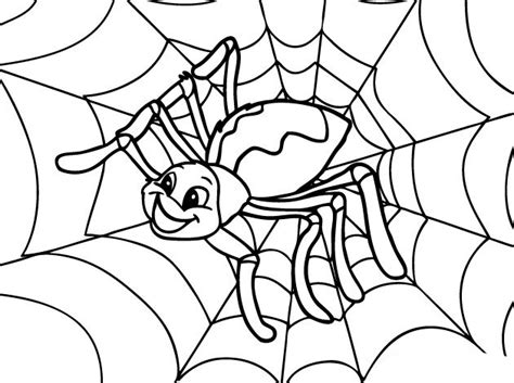 Desenho De Aranha Na Teia Para Colorir Tudodesenhos