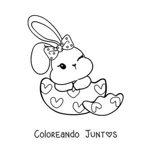 25 Dibujos Kawaii De Conejos Para Colorear Gratis Coloreando Juntos