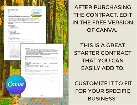Tree Trimming Contract Template Tree Removal Service Agreement Canva
