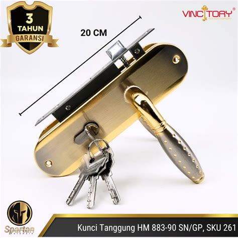 Jual Handle Gagang Kunci Pintu Rumah Set Komplit Tanggung 20 Cm