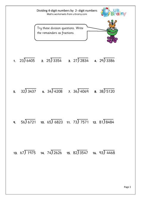 Divide 4 Digit By 2 Digit