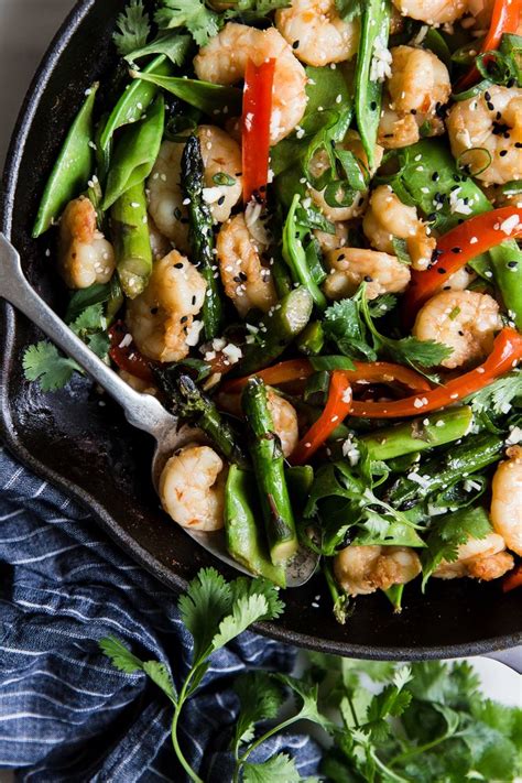 Garlic Shrimp Stir Fry The Modern Proper Recipe Healthy Recipes