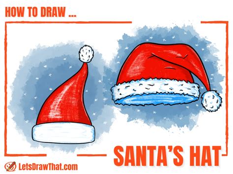 2 Ways How To Draw A Santa Hat Simple Santa Hat Drawing Step By Step