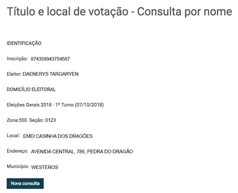 Eleições 2018 como descubro qual minha zona e seção eleitoral CLAUDIA