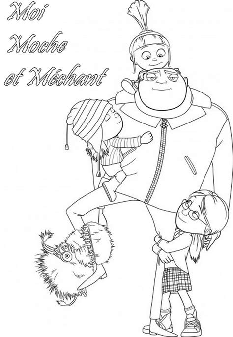 15 Coloriage De Moi Moche Et Mechant A Imprimer Haut Coloriage HD