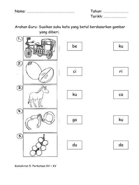Bahasa Melayu Carta Suku Kata Kvk Bbm Kad Carta Suku Kata Kv Suku