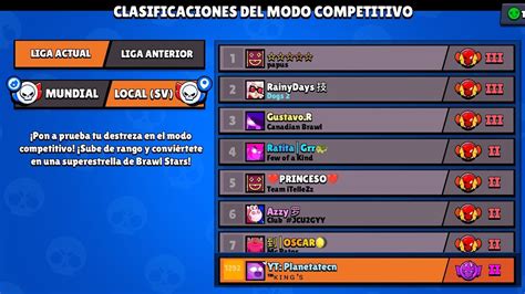 SUBÍ A LA CLASIFICACIÓN DE MI PAÍS Brawl Stars YouTube