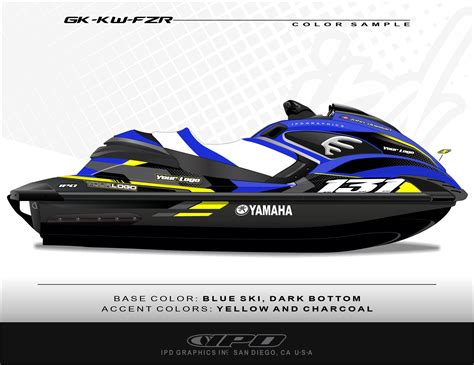 Yamaha FZS FZR Graphics Kit KW Design IPD Jet Ski Graphics