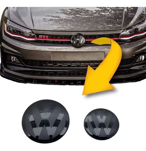 Emblema Frontal Traseiro Black Piano Fosco Volkswagen