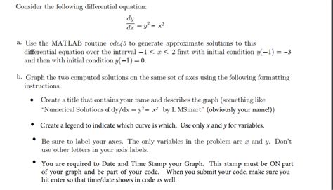 solved consider the following differential equation dy a