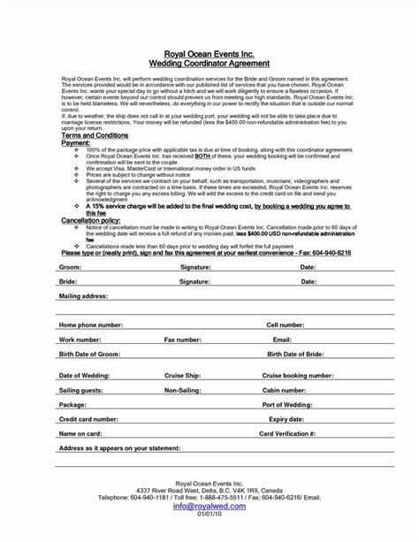 Event Planning Quote Template Lovely Wedding Planner Contract Sample