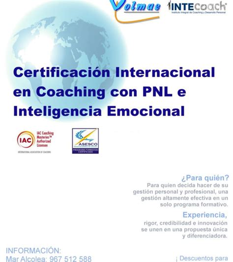Certificación Internacional En Coaching Con PNL E Inteligencia