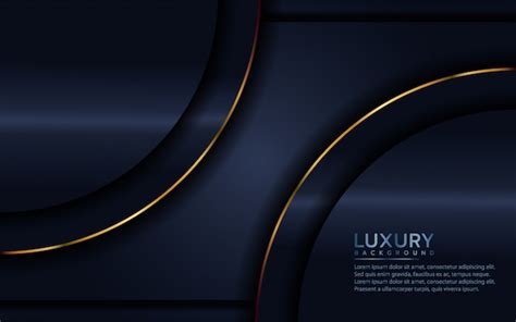 Elegante Fondo Azul Marino Con Capa Superpuesta Vector Premium