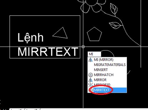 lệnh mirror mirrtext trong cad lệnh mi trong cad ⋆ autocad