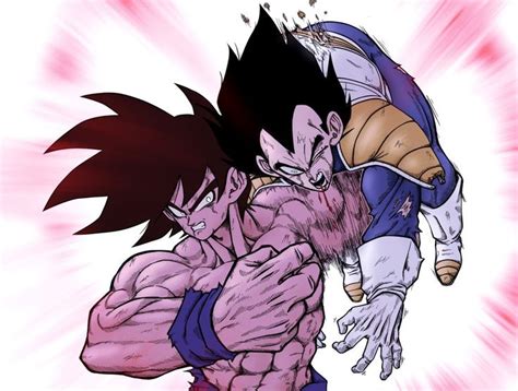Goku Kaioken Vs Vegeta Dragon Ball Painting Anime Dragon Ball
