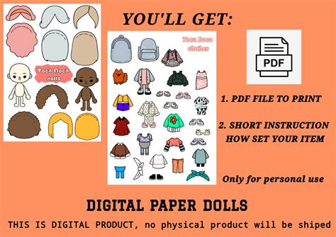Toca Boca Body In Paper Doll Template Paper Dolls Clothing Porn