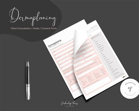 Dermaplaning Consultation Forms Consent Form Pre Post Care Etsy