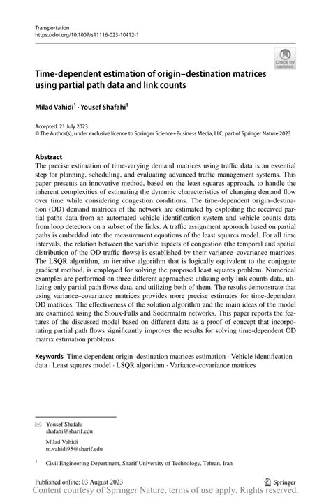 time dependent estimation of origin destination matrices using partial path data and link counts