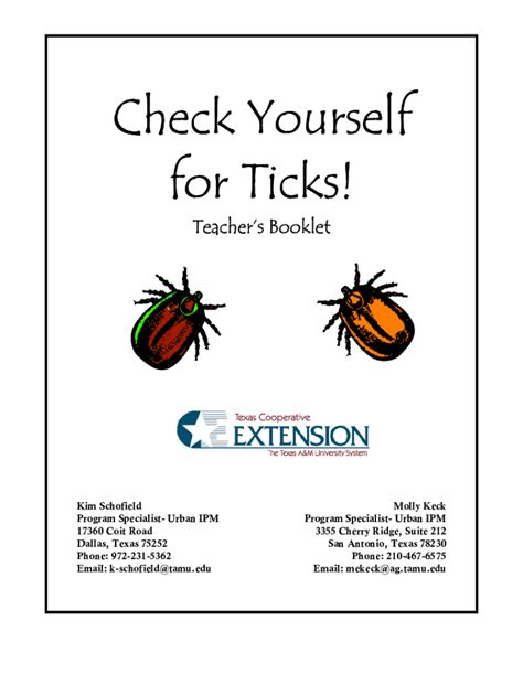 Fillable Online Check Yourself For Ticks Fax Email Print PdfFiller