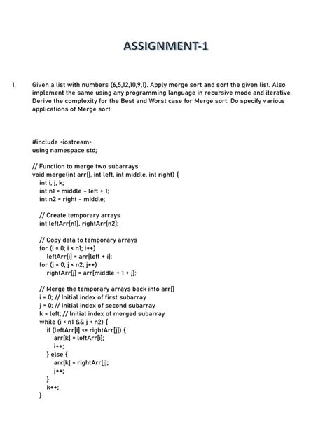 assignment 1 dsa pdf