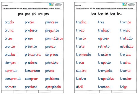 The Top Palabras Con Pra Pre Pri Pro Y Pru 13D