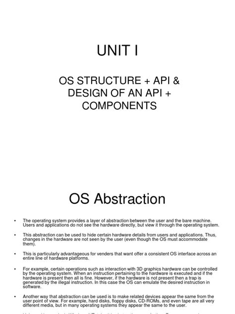 8 abstraction design issues and structures of os 27 04 2023 pdf kernel operating system