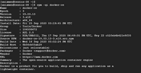 check docker version using rpm command unixmen