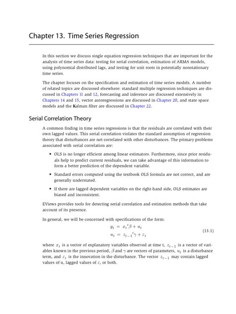 chapter 13 time series regression serial correlation theory pdf autocorrelation