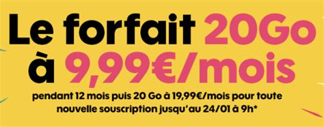 Promotion Chez Sosh Sur Le Forfait 20 Go 4G