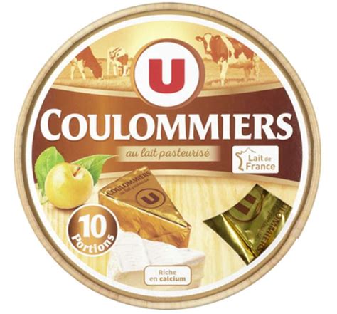 Coulommiers au lait pasteurisé 23 de MG U Portions individuelles x10