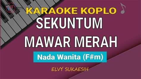 Sekuntum Mawar Merah Karaoke Nada Wanita Elvy Sukaesih Youtube